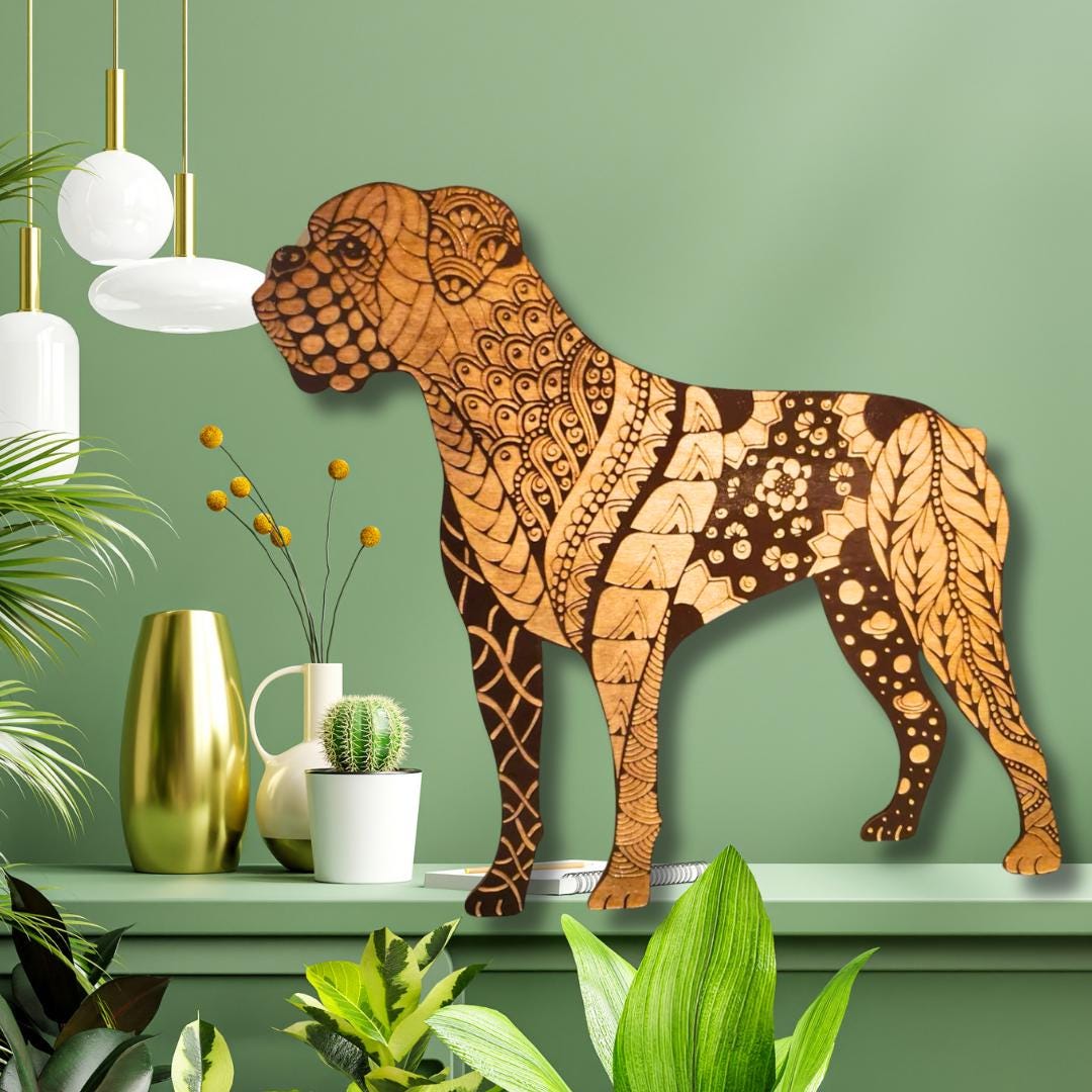 Laser Engraved Boxer Dog Full Body - Etsy