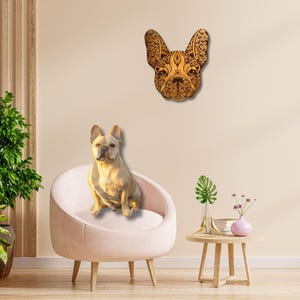 Laser Engraved Frenchie Head, Laser Engraved French Bulldog, Frenchie ...