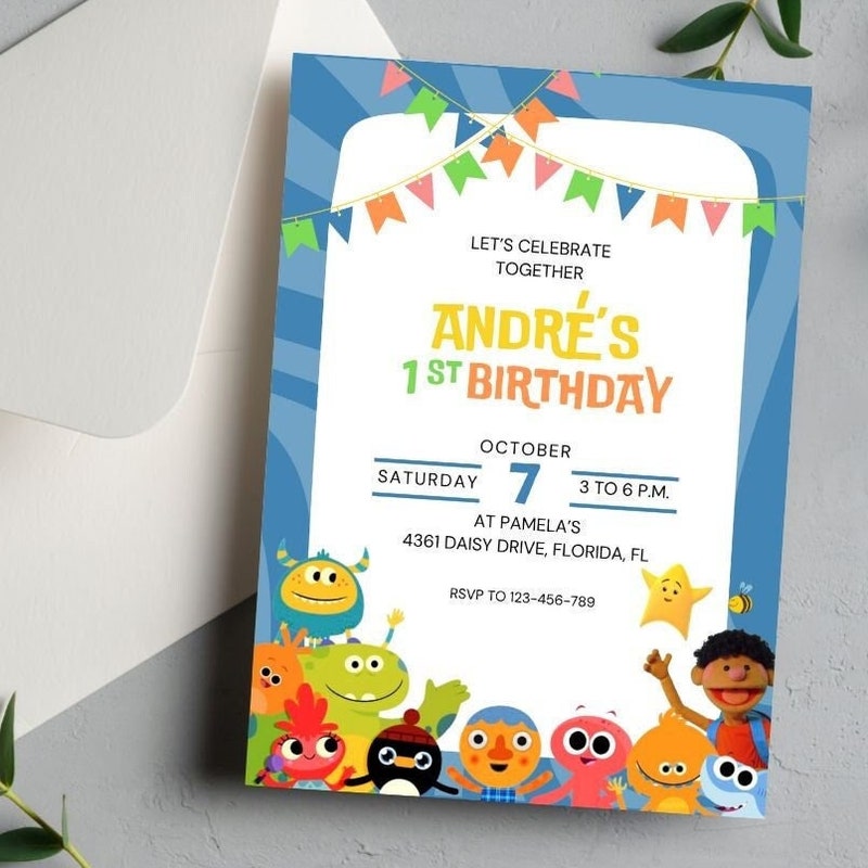 Super Simple Songs Birthday Invitation - Etsy