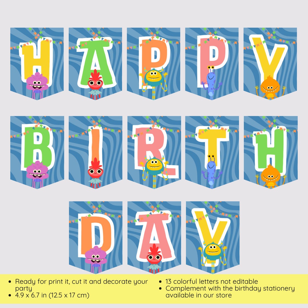 Happy Birthday Pennant Super Simple Songs Happy Birthday Banner Super ...