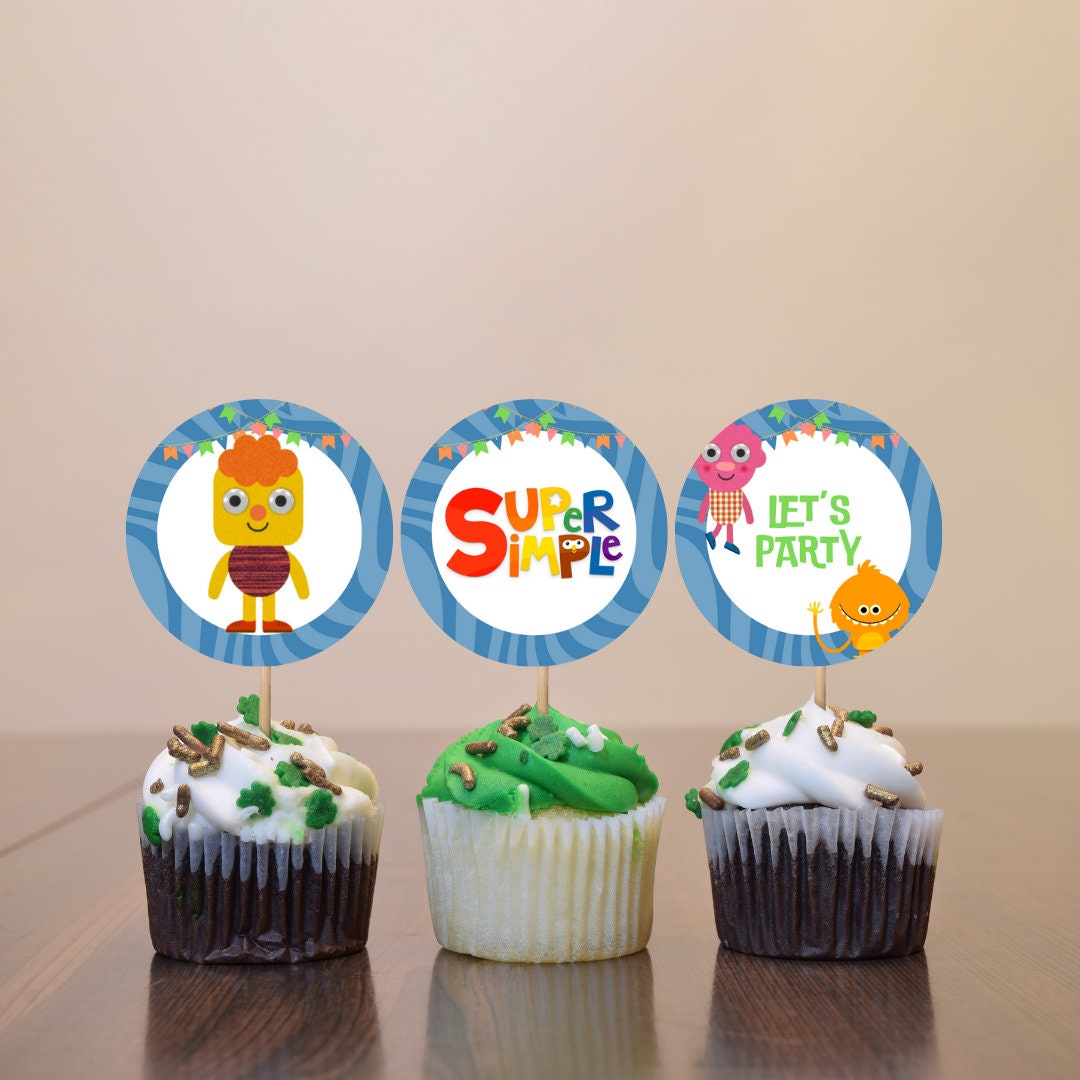 Cupcake Toppers Super Simple Songs Cupcake Topper Super Simple Songs - Etsy