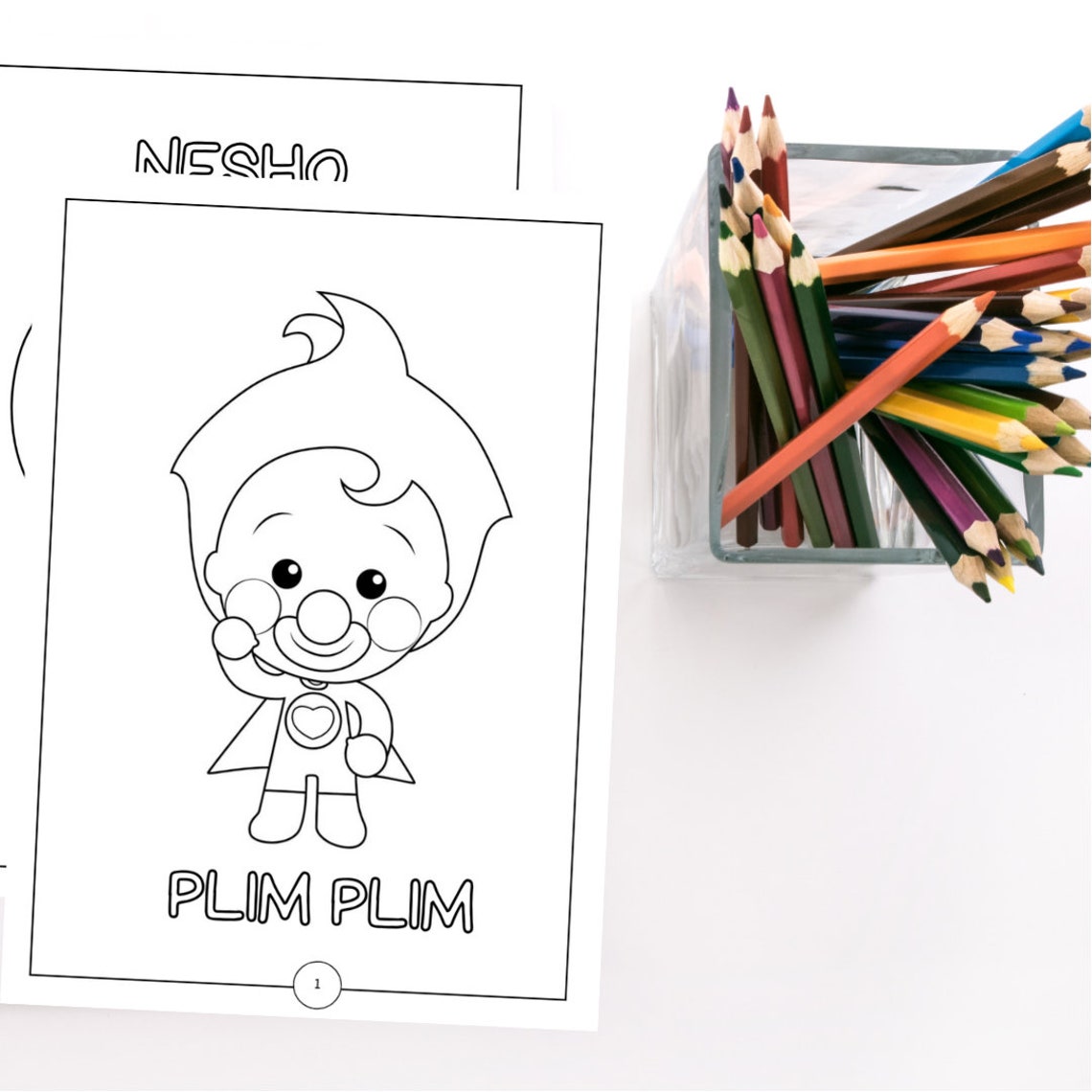 Libro para colorear editable - Plim Plim | Editable Coloring Book ...