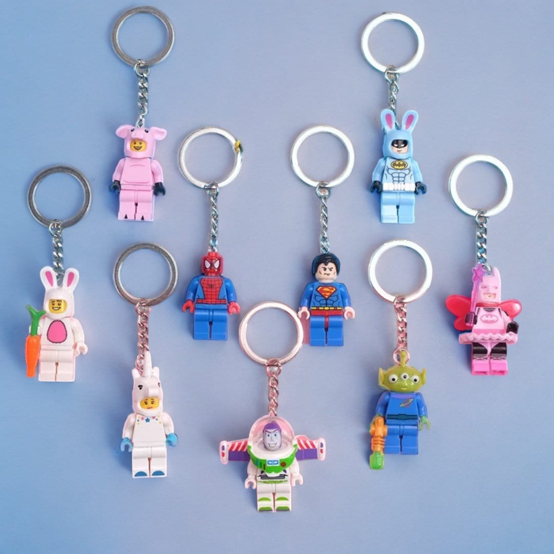 3D Mini Figure Keychain, Personalized Backpack Accessory, Superhero ...