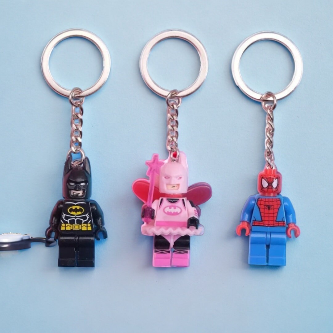 3D Mini Figurine Keychain, Backpack Accessory, Superhero Custom ...