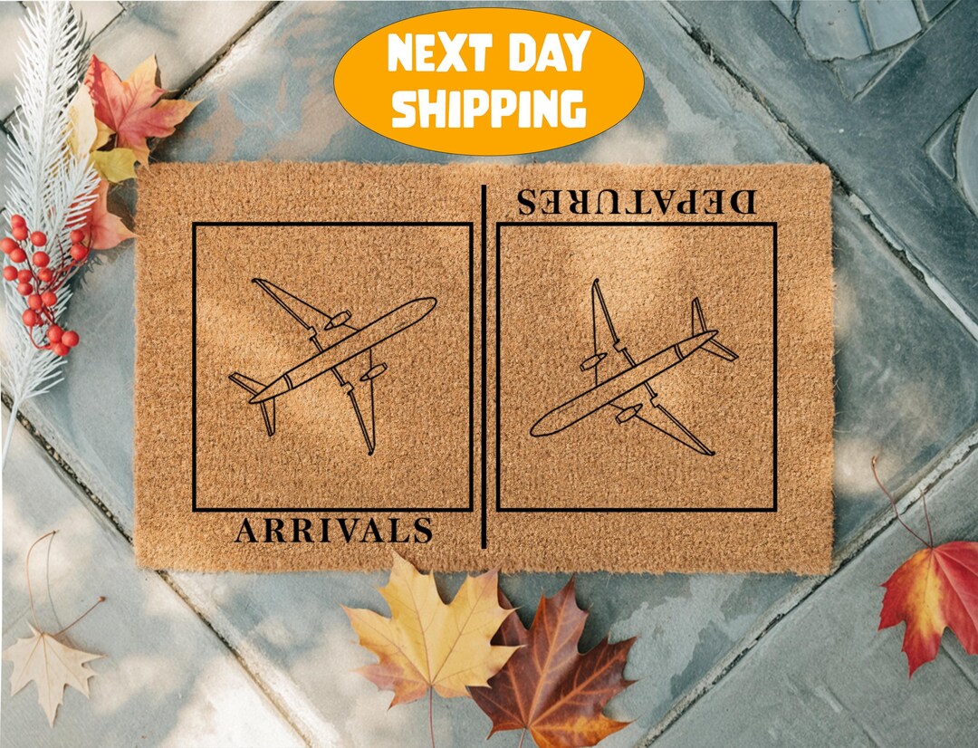 Arrivals Departures Doormat, Home Decor, Front Door Decor, Gift for ...