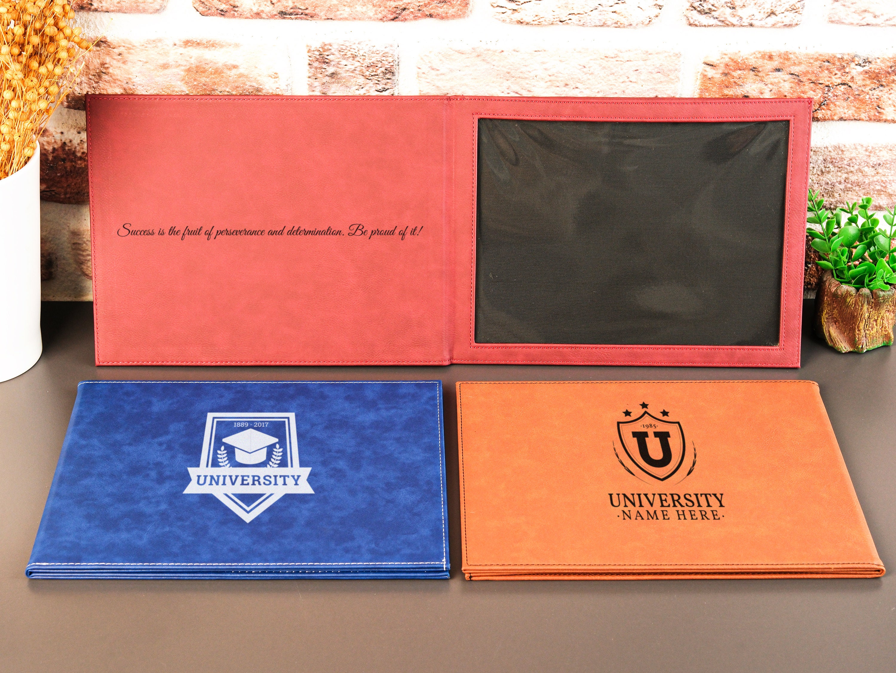 Custom University Logo Certificate Holder, Certificate Folder ...