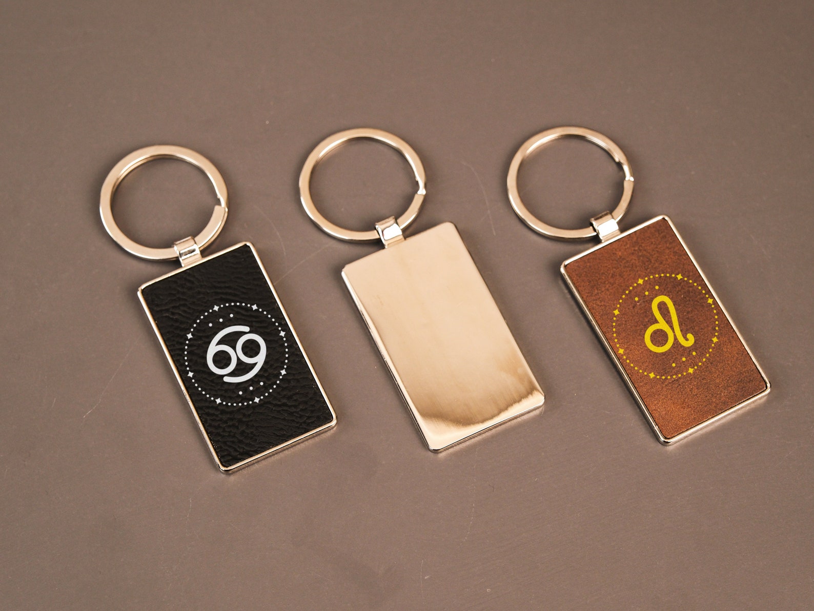 Personalized Zodiac Sign Keychain, Custom Zodiac Keychain, Oval ...