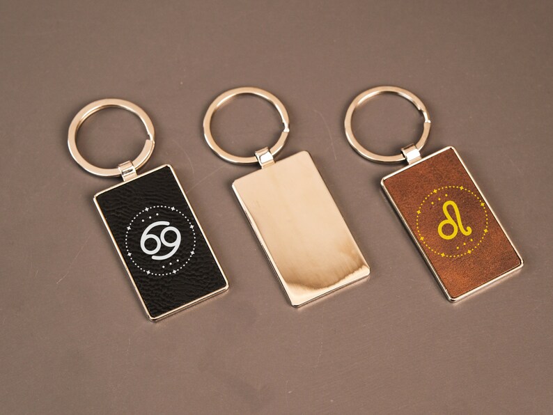 Personalized Zodiac Sign Keychain, Custom Zodiac Keychain, Oval ...