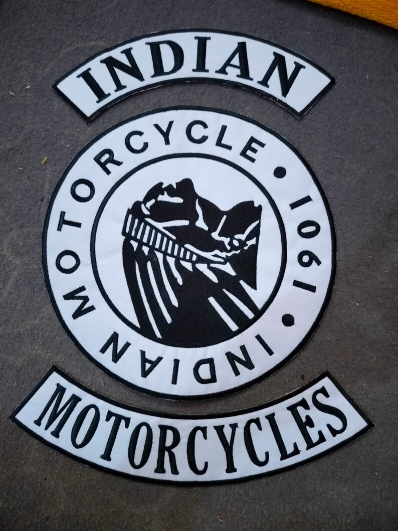 Indian Motorcycle Club 1901 35 Cm Iron on Three Different Colours ...