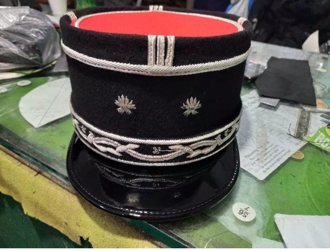 Vintage 1955 French Fireman General Officer Kepi High Quality Not a ...
