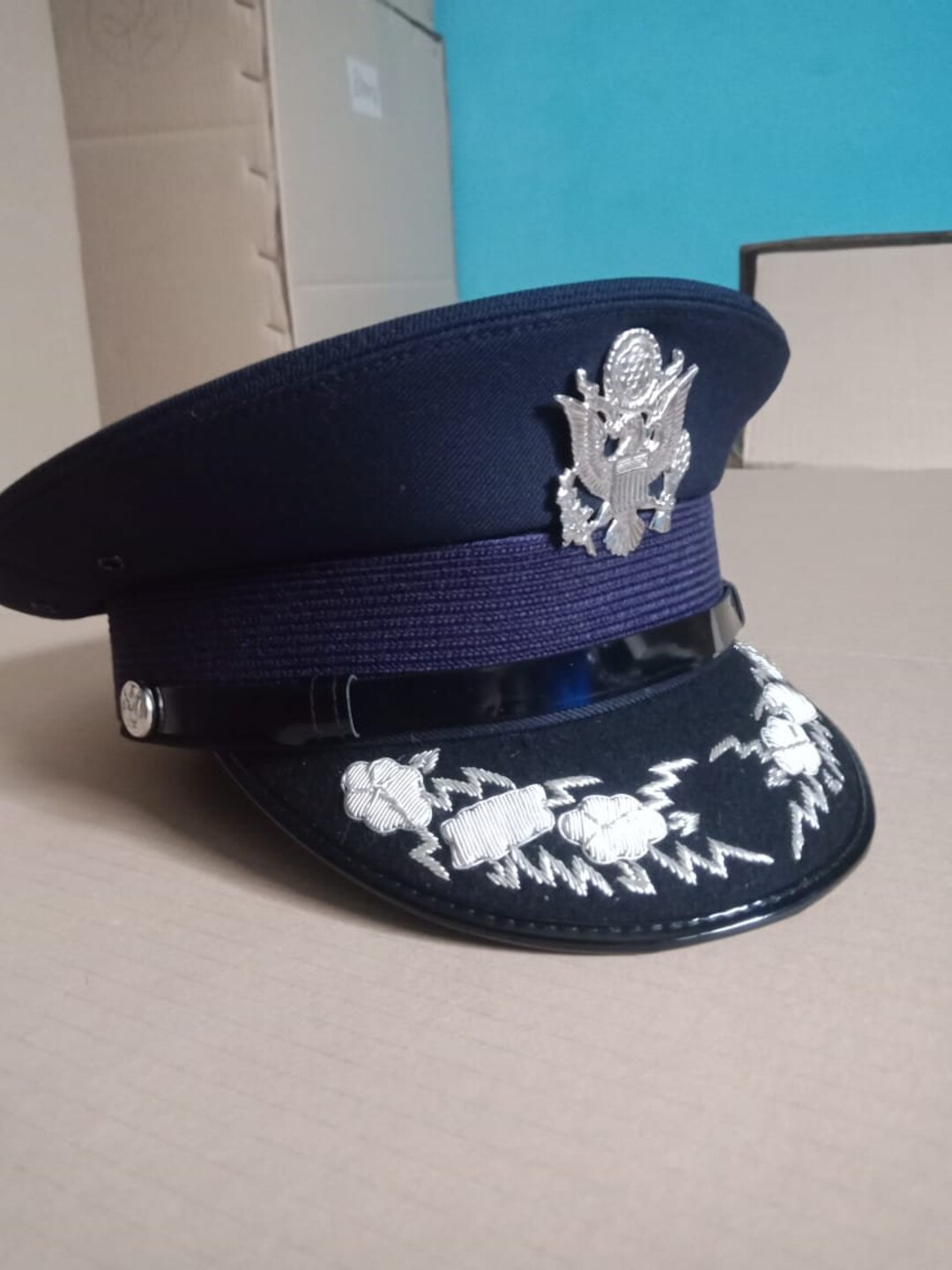 1960 USAF General Embroidery Visor Cap - Etsy