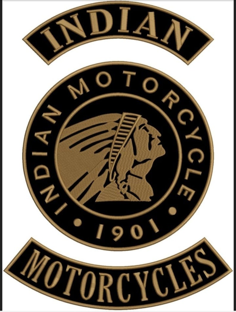 Indian Motorcycle Club 1901 35 Cm Iron on Three Different Colours ...