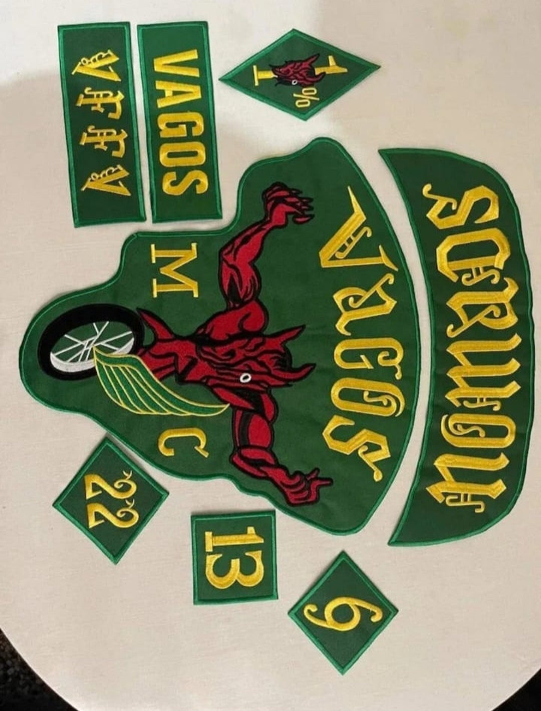 Vagos Nomads Mc Embroidery Patches Set of 8pcs Iron On - Etsy