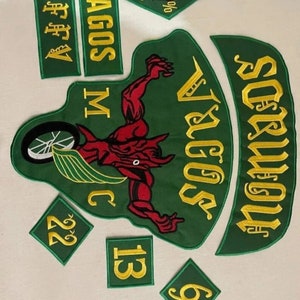 Vagos Nomads Mc Embroidery Patches Set of 8pcs Iron On - Etsy
