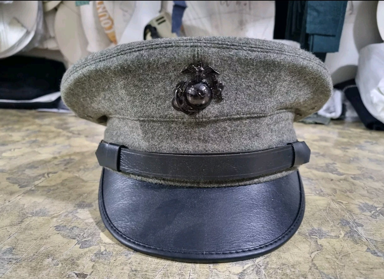 WW2 Military US USMC Marines Army Officers Dress Cap Hat - Etsy