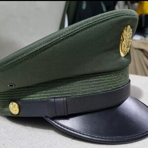 USA Army Officers Peaked Service Cap Military Visor Cap - Etsy