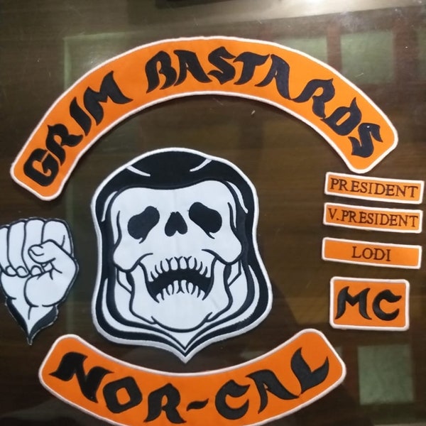 Grim Bastards Mc Patch - Etsy