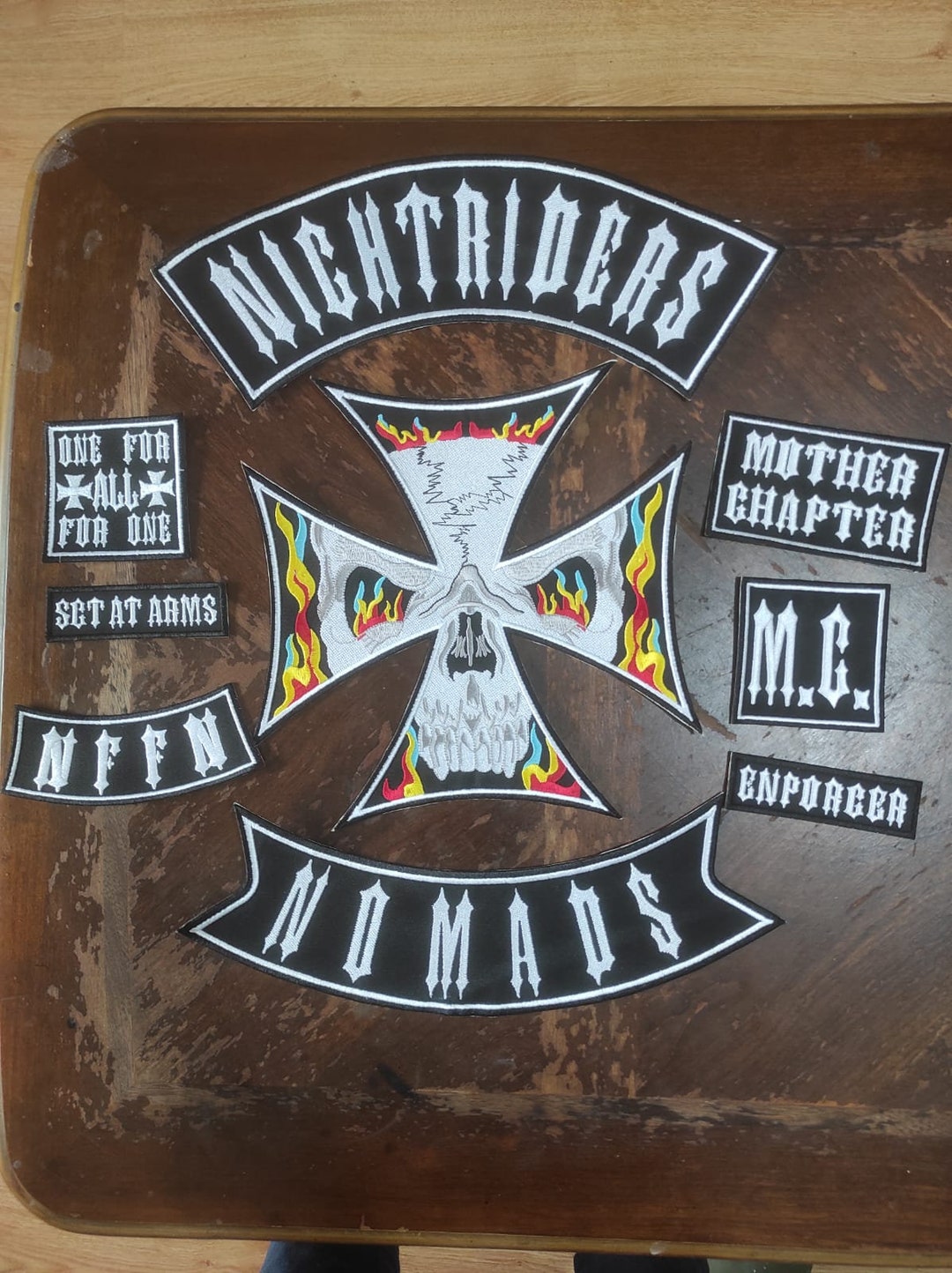 Night Rider Nomads Mc Embroidery Patches Set of 9 Pcs Iron on for Adult ...