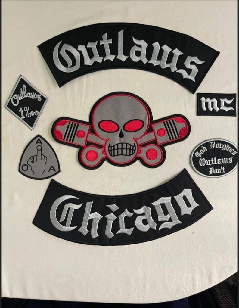 Outlaws Chicago and Outlaws Nomads Embroidery Patches Set Iron On - Etsy