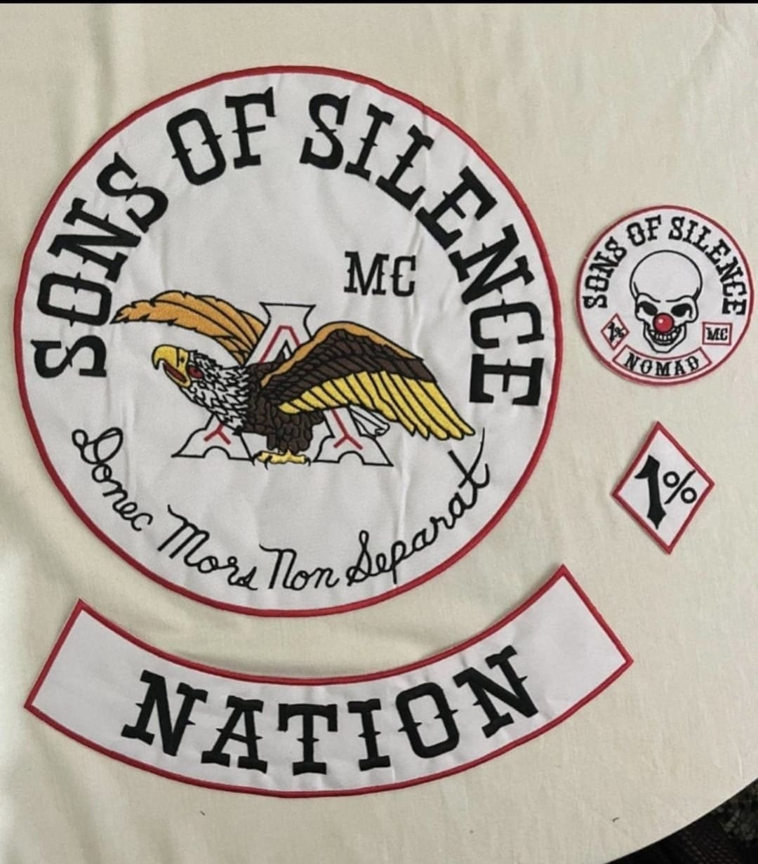 Sons of Silence Nation MC 35 Cm Embroidery Patches Set 4 Pcs Iron On - Etsy