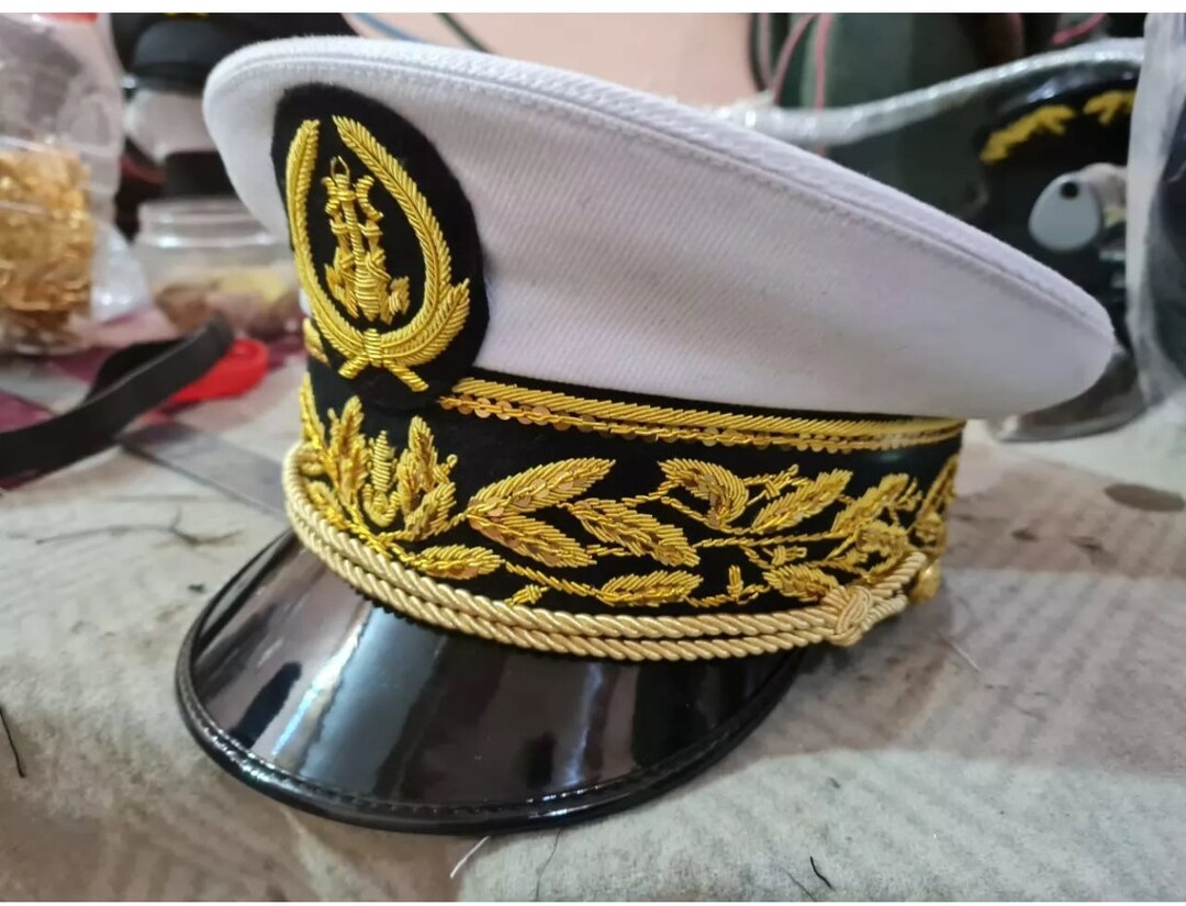 WW2 French Merchant Navy Admiral Visor Caps Reproduction High Quality ...
