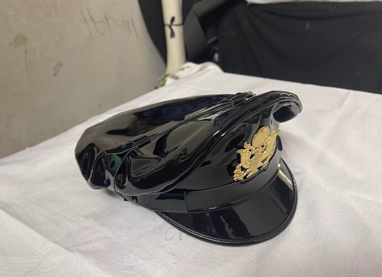 Finest Soft Shinny PVC Muir Cap Peaked Cap Biker Cap Officer Cap All ...