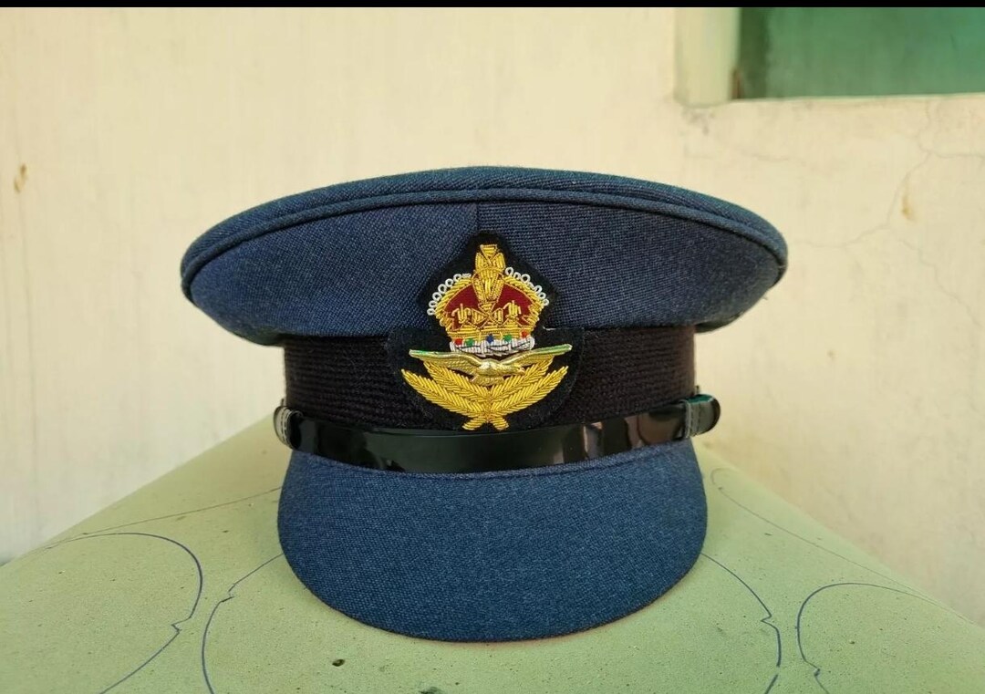 WW2 Royal Air Force Officers Visor Cap Handmade Reproduction All Sizes ...