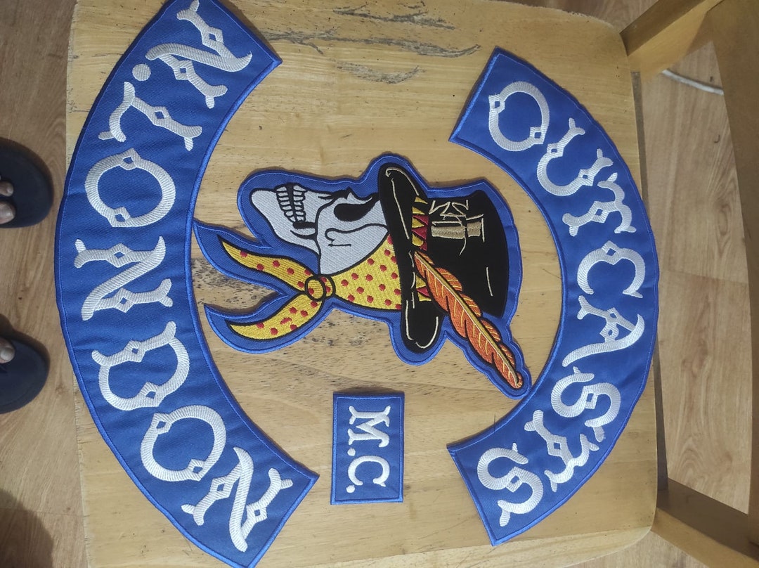Outcasts Mc N.london Vintage Embroidery Patches Set Iron On - Etsy