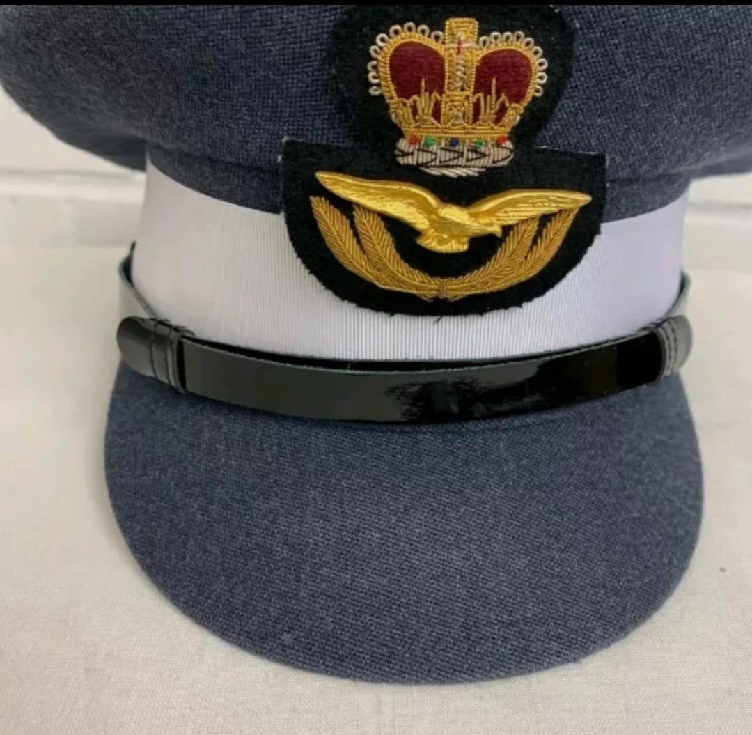 WW2 RAF ROYAL Air Force Captain Peaked Cap - All Size: British Military ...