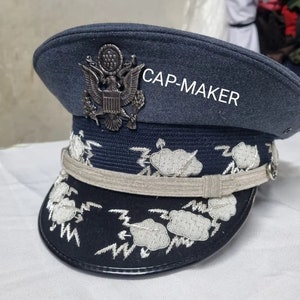 1960 USAF General Embroidery Visor Cap - Etsy