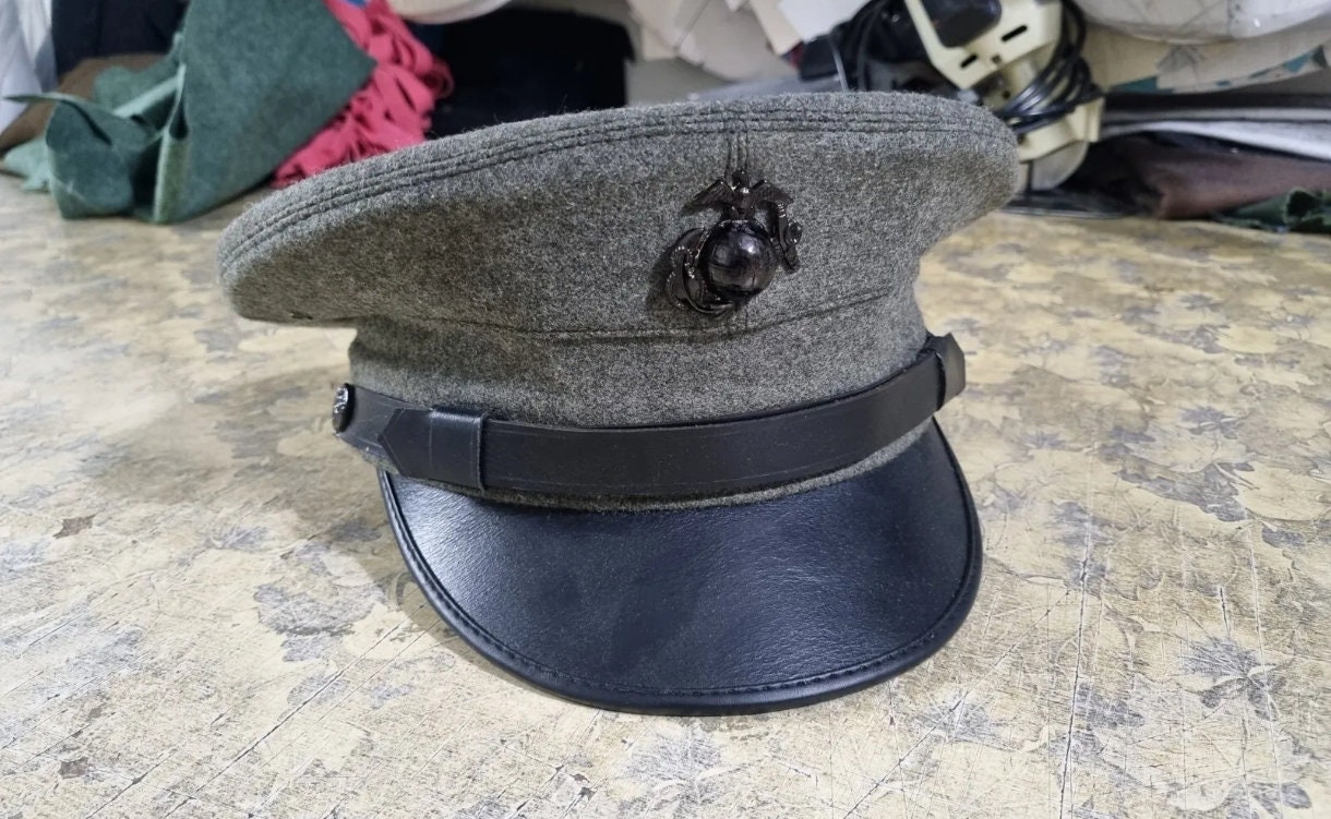 WW2 Military US USMC Marines Army Officers Dress Cap Hat - Etsy