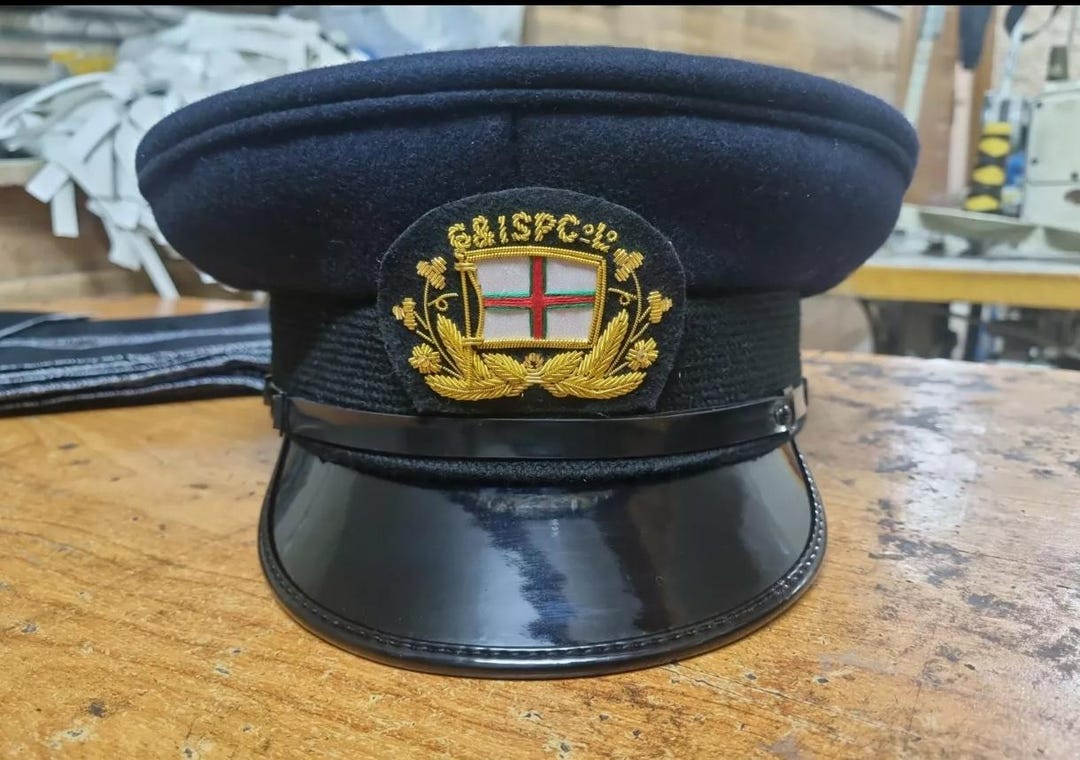 BRITISH & IRISH Ferries Quality Officers Hat Gold Wire Badge 40/50'S ...