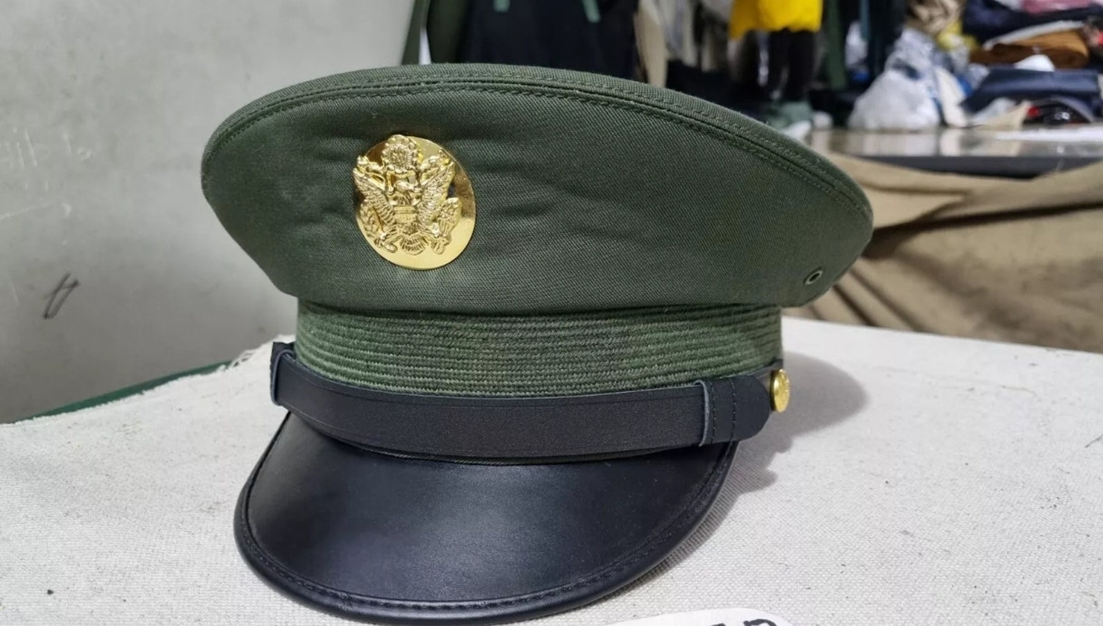USA Army Officers Peaked Service Cap Military Visor Cap - Etsy