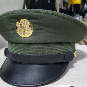 USA Army Officers Peaked Service Cap Military Visor Cap - Etsy