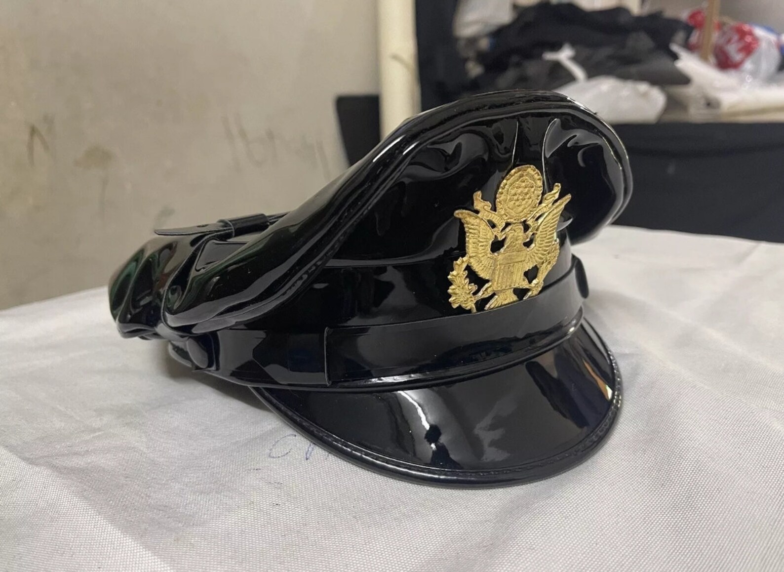 Finest Soft Shinny PVC Muir Cap Peaked Cap Biker Cap Officer Cap All ...