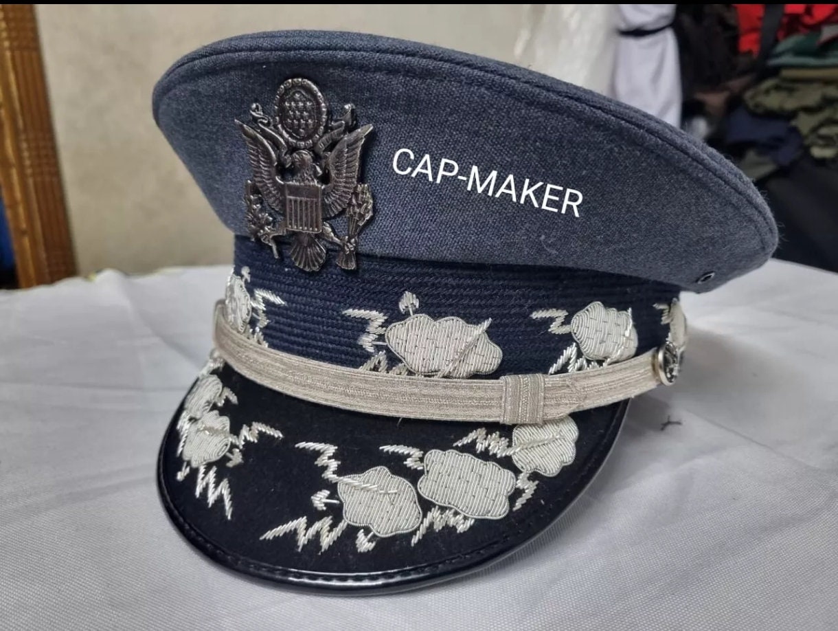 1960 USAF General Embroidery Visor Cap - Etsy