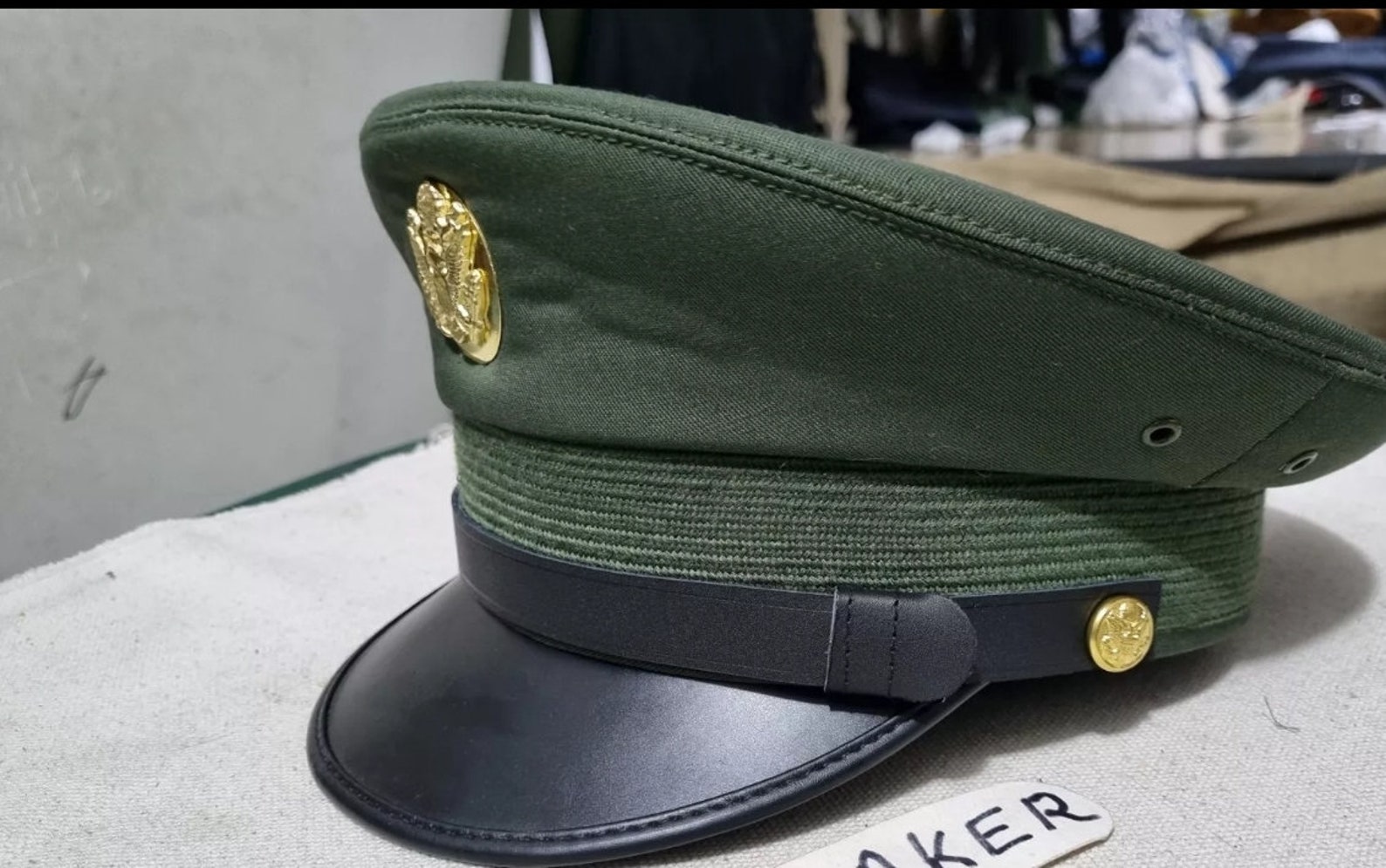 USA Army Officers Peaked Service Cap Military Visor Cap - Etsy