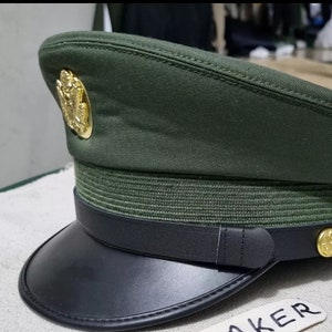 USA Army Officers Peaked Service Cap Military Visor Cap - Etsy