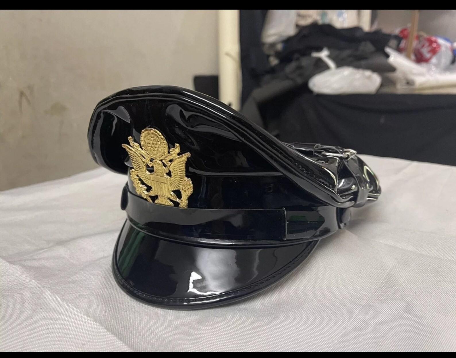 Finest Soft Shinny PVC Muir Cap Peaked Cap Biker Cap Officer Cap All ...