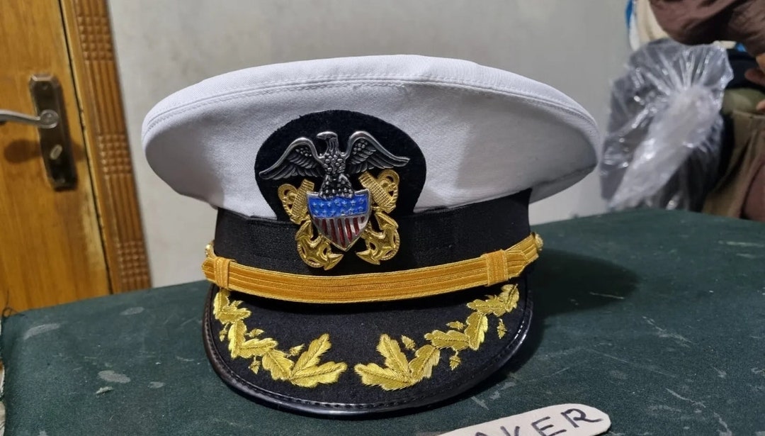 WW2 Us Navy Commander Caption Officer Visor Cap All Sizes Available ...