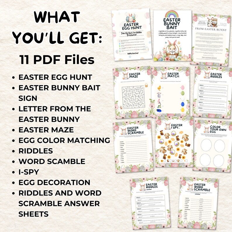 Easter Printable Activity Sheets | Word Scramble | Easter Riddles | I ...