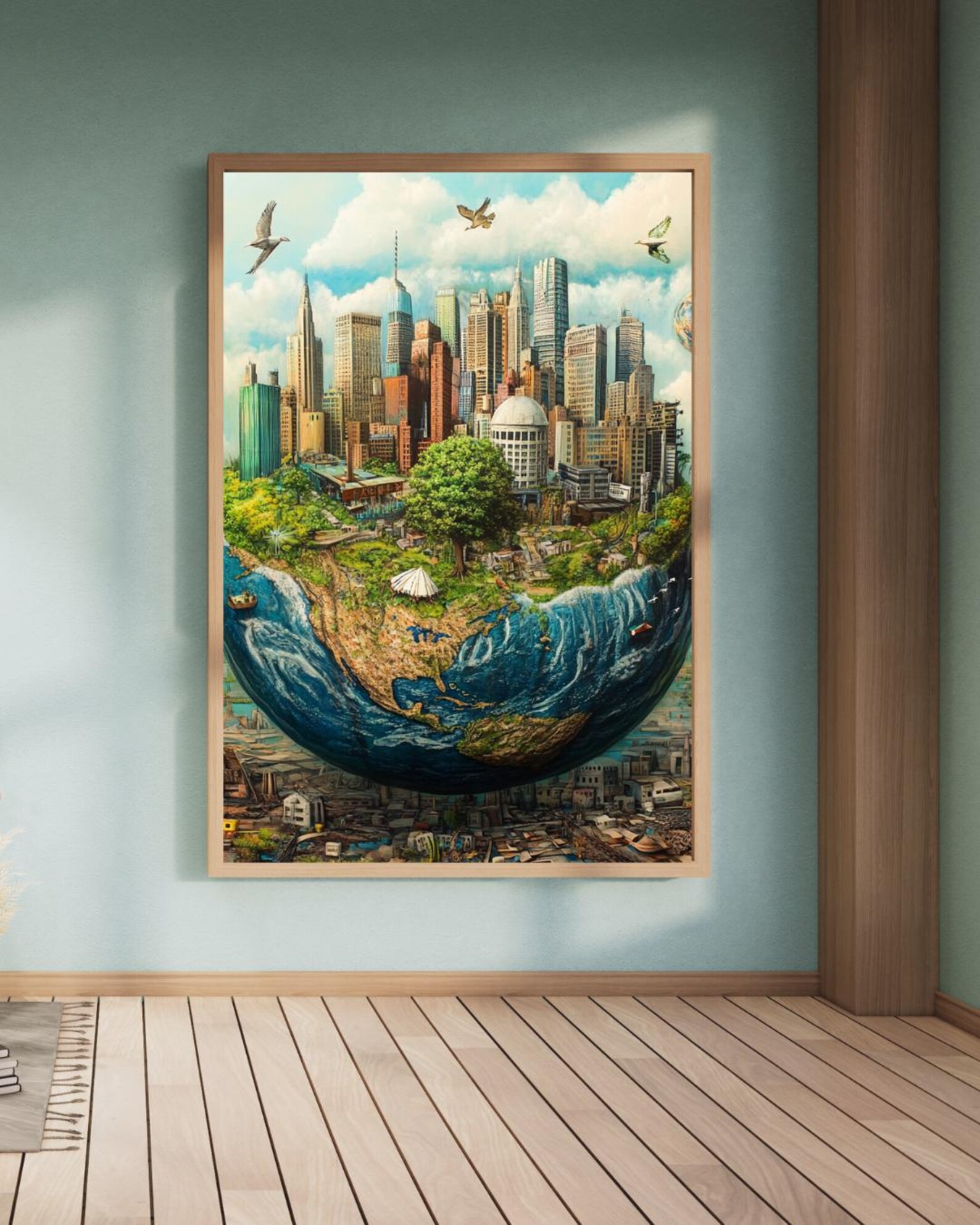 Sustainable City Digital Art Print – Sdg-inspired AI Artwork – Urban ...