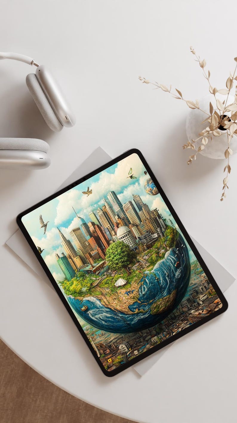 Sustainable City Digital Art Print – Sdg-inspired AI Artwork – Urban ...