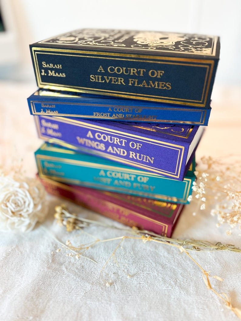 ACOTAR FULL SET- Multi Colored! Rebound Hardcover L Handmade Special ...