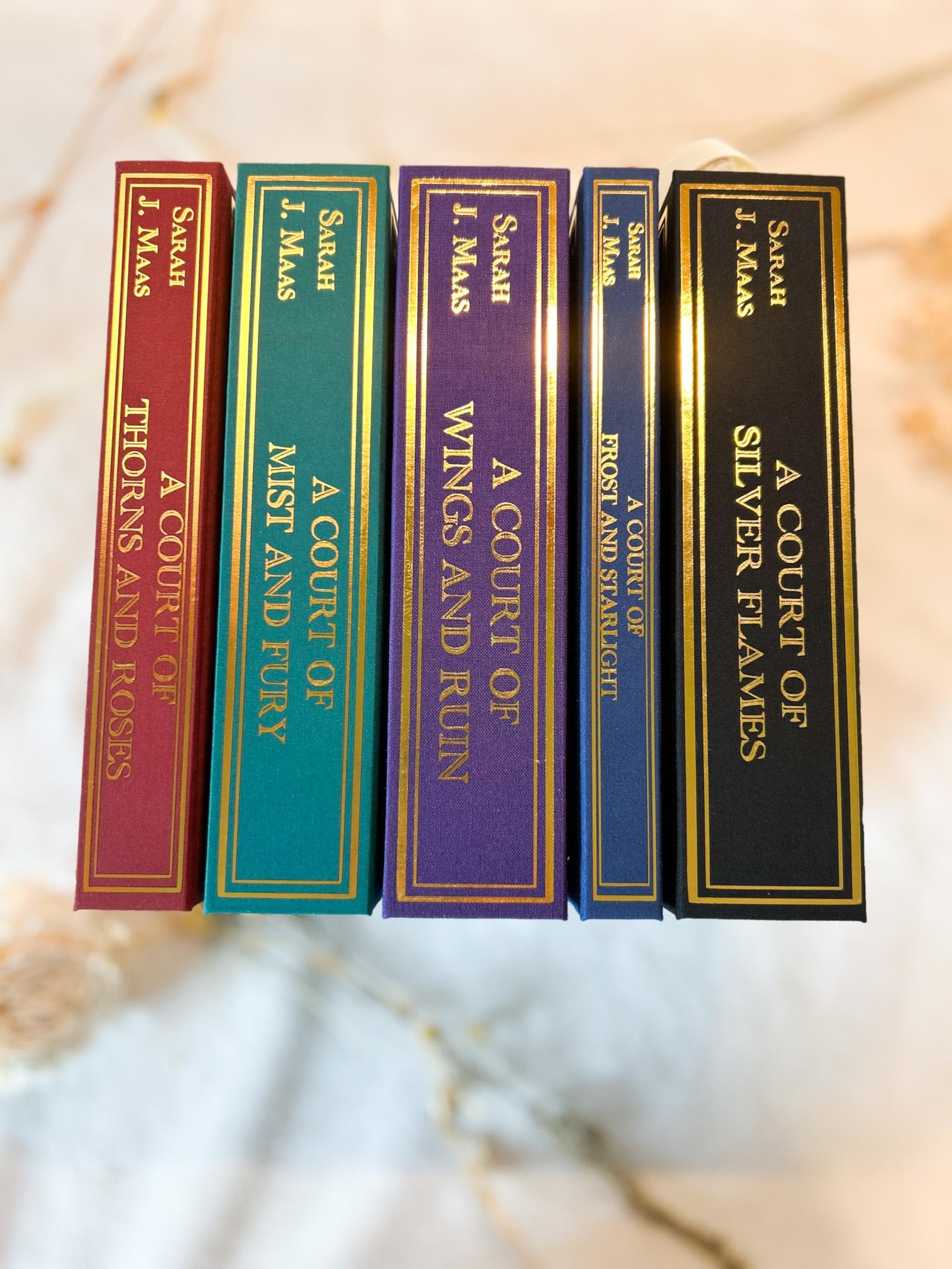 ACOTAR FULL SET- Multi Colored! Rebound Hardcover L Handmade Special ...