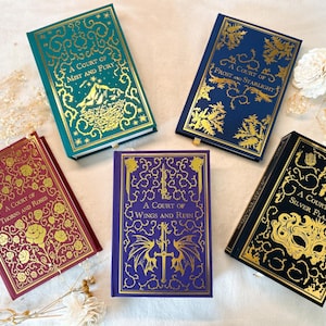 ACOTAR FULL SET- Multi Colored! Rebound Hardcover L Handmade Special ...