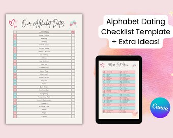 Alphabet Dating Checklist - Etsy
