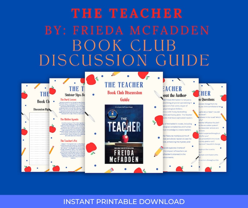 The Teacher Book Club Discussion Guide Kit - Etsy