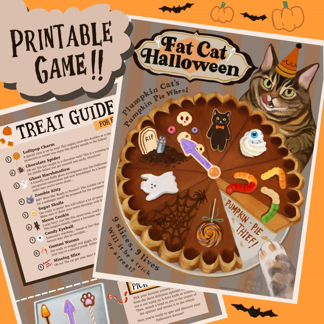 Printable Halloween Wheel of Fortune, Halloween Game, Halloween ...