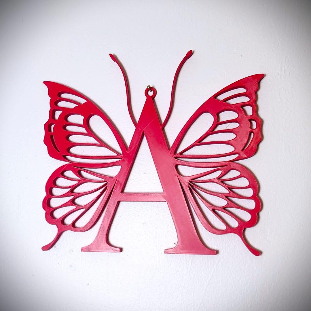 Whimsical Butterfly Wing Letters | 3D Printed Name Initials | Gift for ...